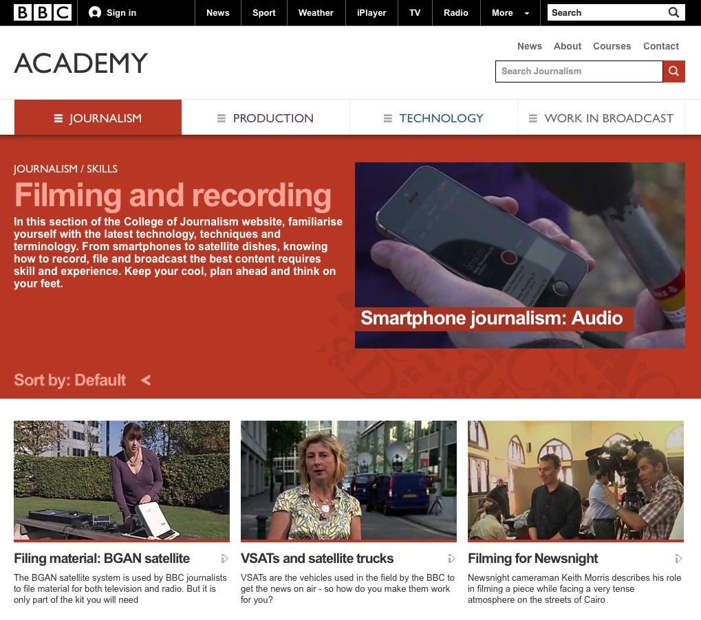 BBC College of Journalism shares free training resources to the world ...