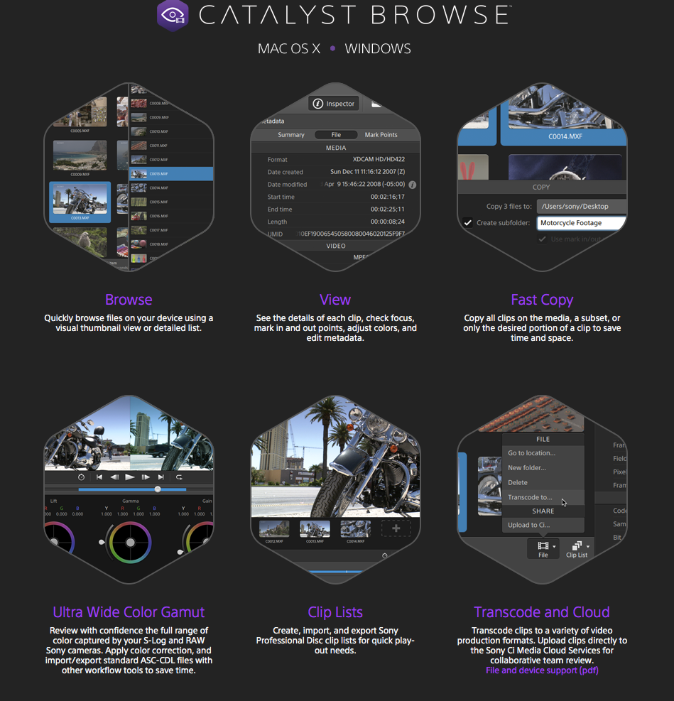 Sony Catalyst Browse software released for download - Newsshooter