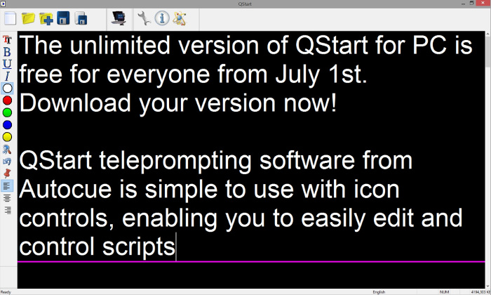 Autocue's QStart prompting software goes free-to-use - Newsshooter