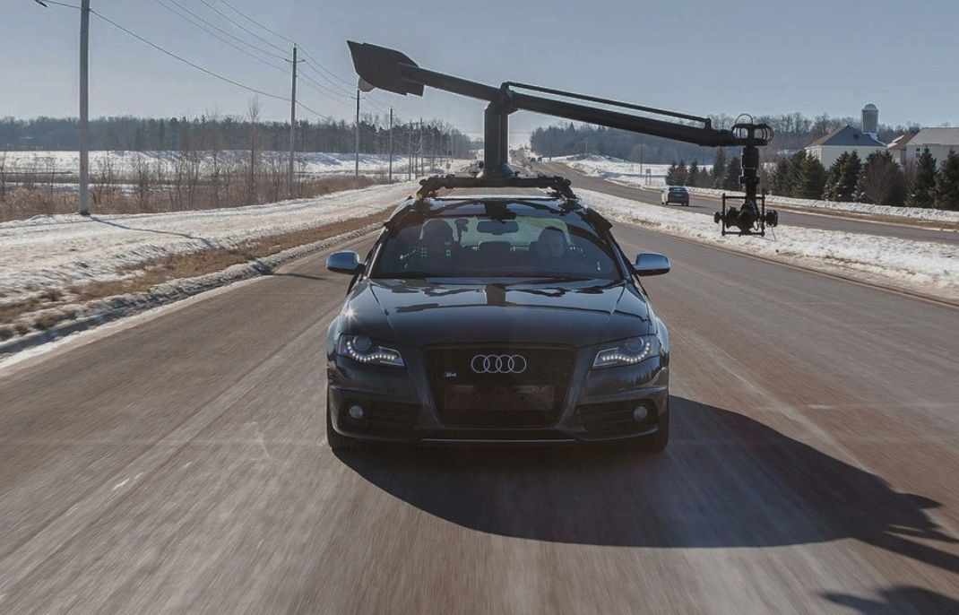 MotoCrane: a universal automotive camera crane system that can be set ...