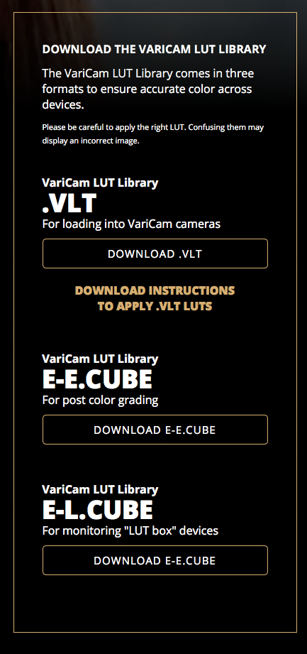 Panasonic Releases Free VariCam LUT Library - Newsshooter