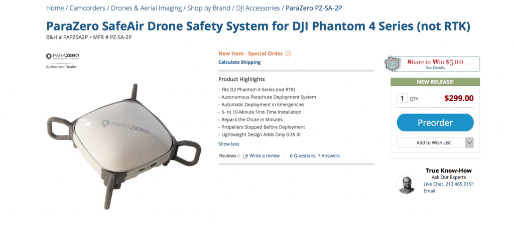 ParaZero SafeAir - a parachute for your DJI drone - Newsshooter