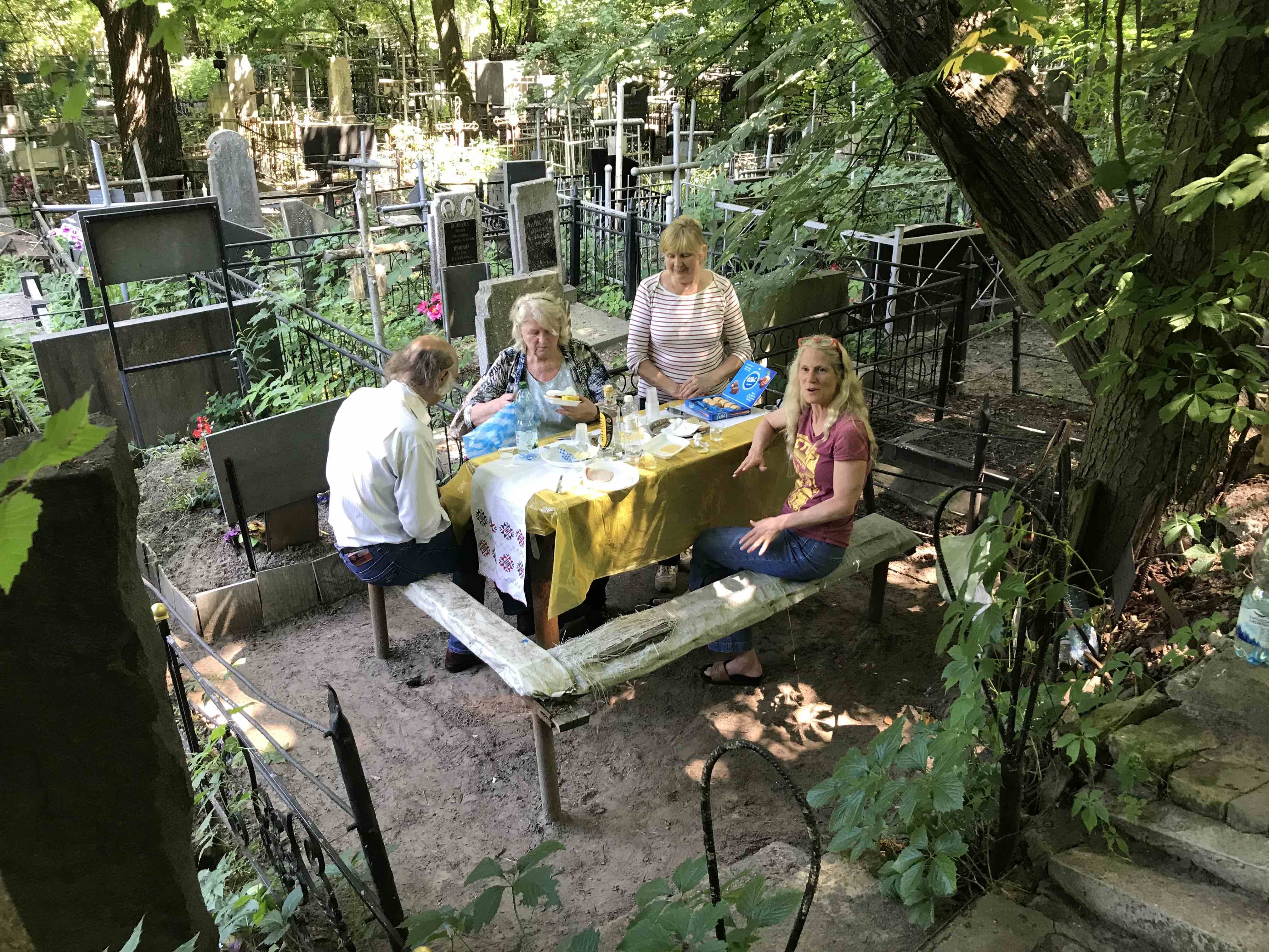 Kiev Cemetery picnic with Viktor Valeria and Steph Degroote - Newsshooter