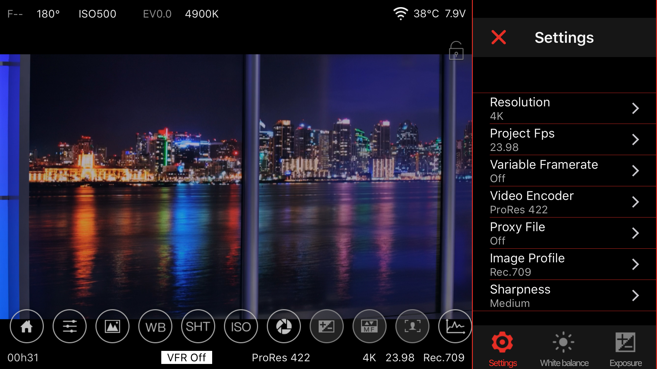 Z Cam App Full Settings - Newsshooter
