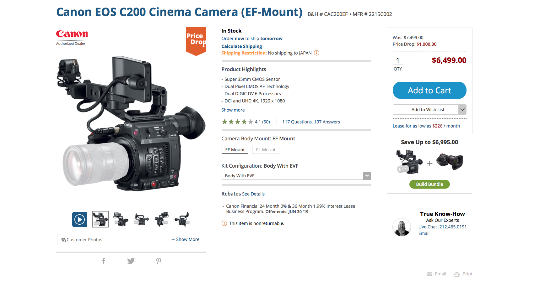 Canon C200 price drop - Newsshooter
