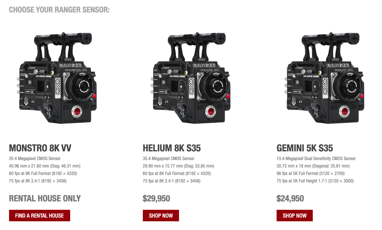 RED RANGER HELIUM and GEMINI now available to buy - Newsshooter