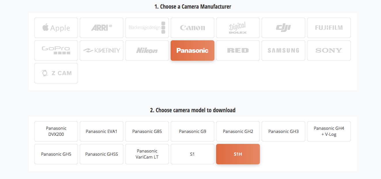 Filmconvert Panasonic S1H & S1 Camera Packs - Newsshooter