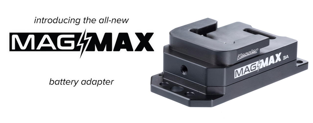 Kessler Mag Max 3A adapter for popular DeWalt batteries - Newsshooter