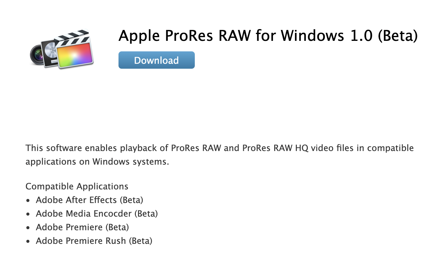 Apple ProRes RAW playback on Windows now available - Newsshooter