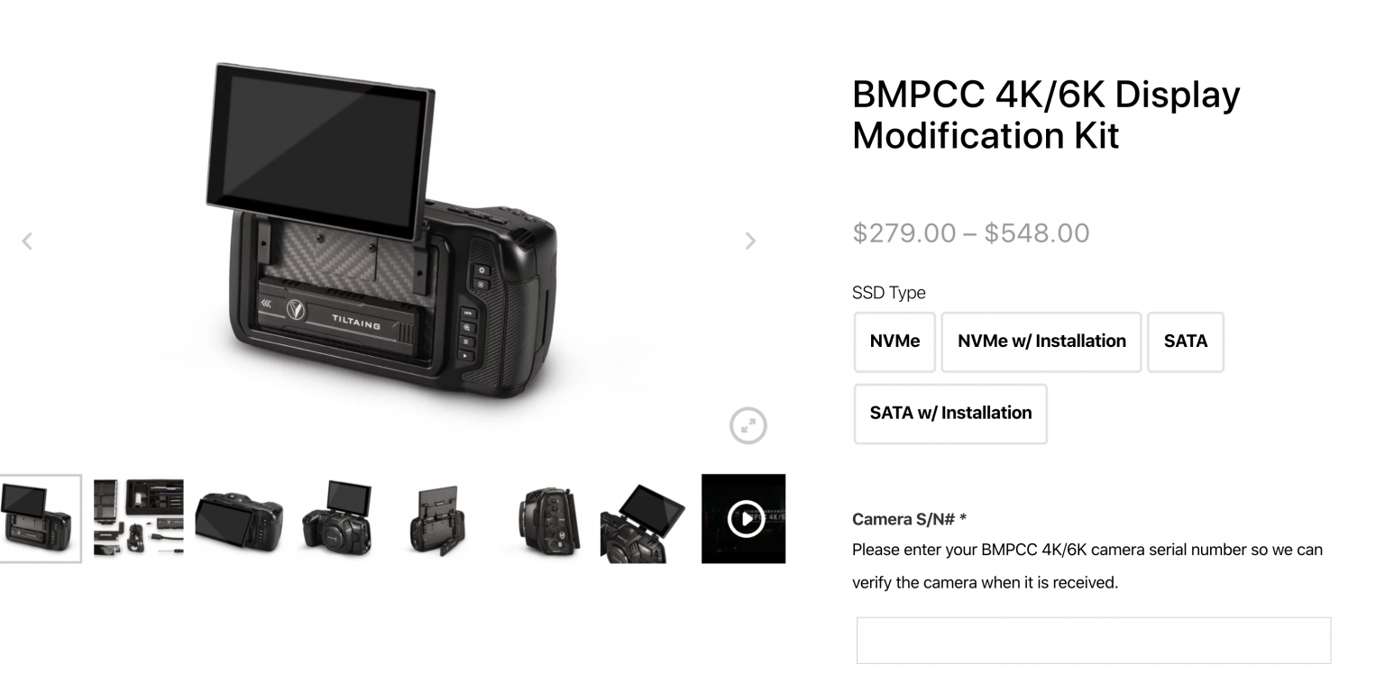 Tilta BMPCC 4K/6K Display Modification Kit is finally available ...