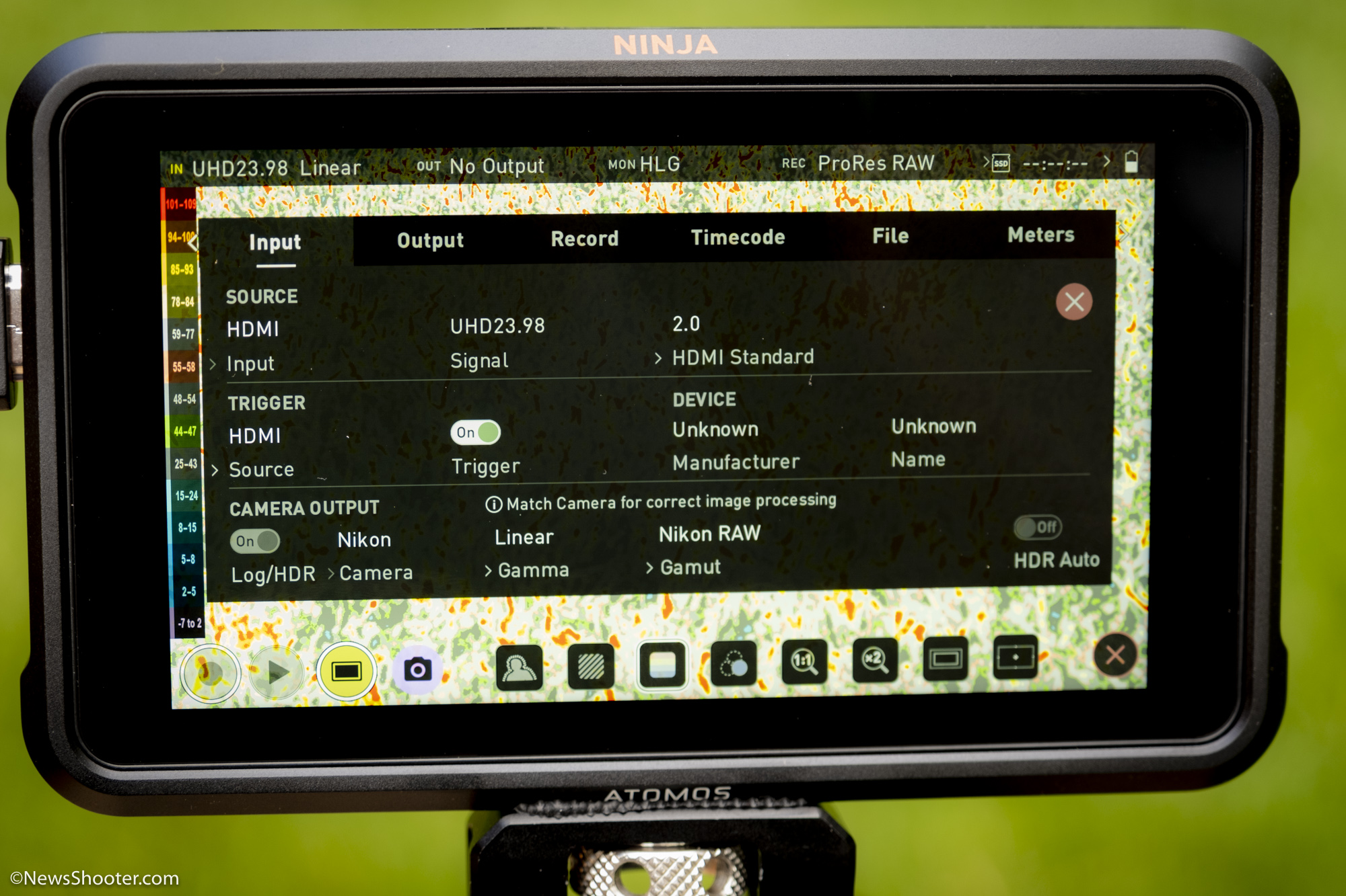 Ninja V input page - Newsshooter