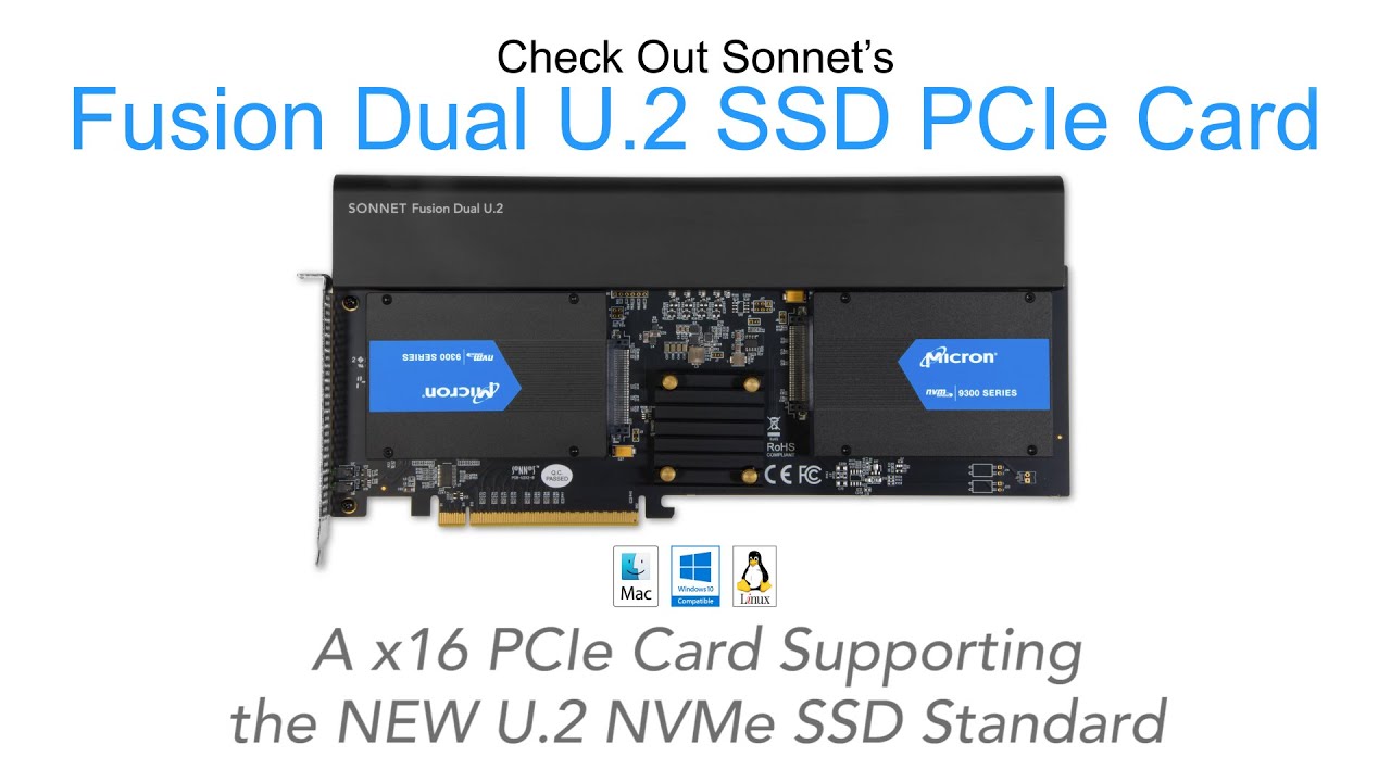 Sonnet unveils Double U.2 NVMe PCIe SSD Adapter - Newsshooter