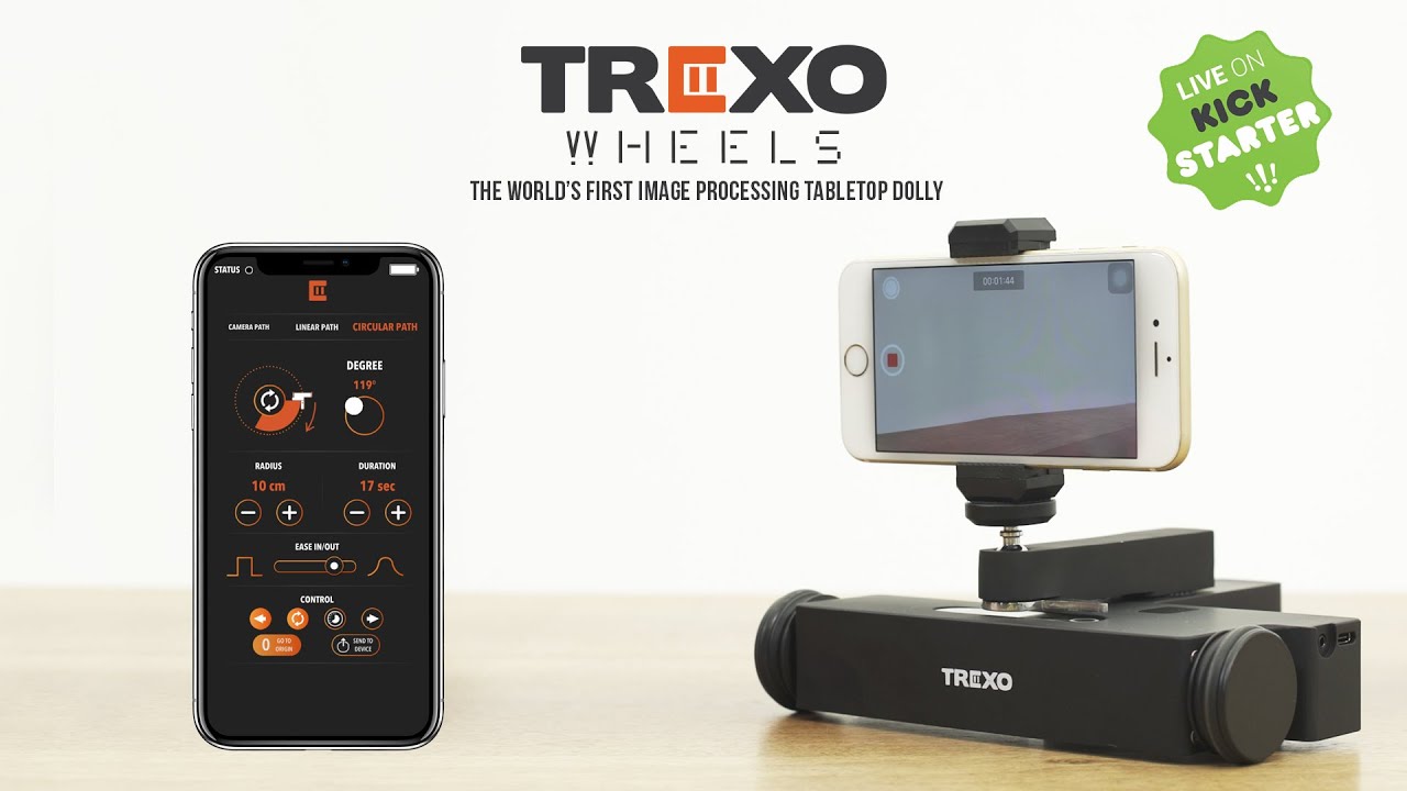 Trexo Wheels - Table Top Dolly with Image Processing - Newsshooter
