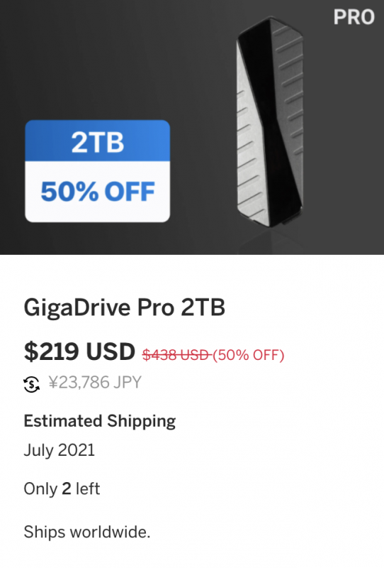 GigaDrive Thunderbolt 4 & USB4 External SSD - Newsshooter