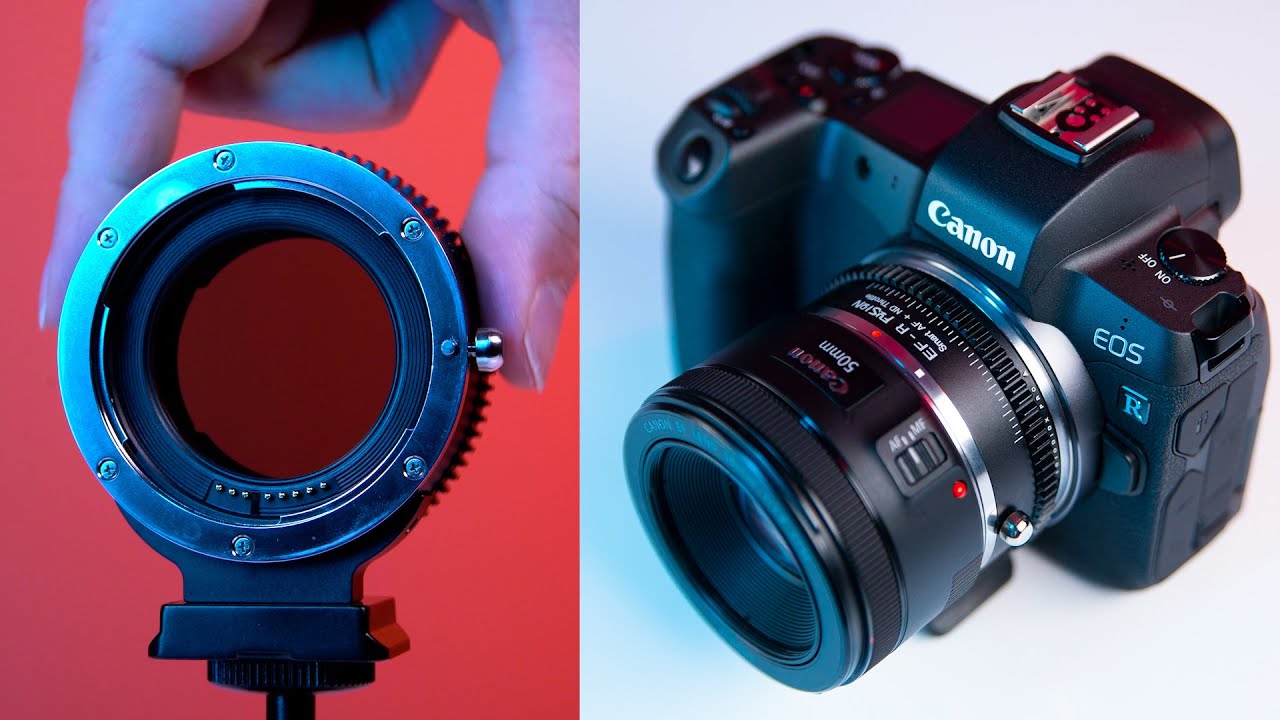 Canon EF to Canon EOS R Auto Focus Adapter with Variable ND Filter ...