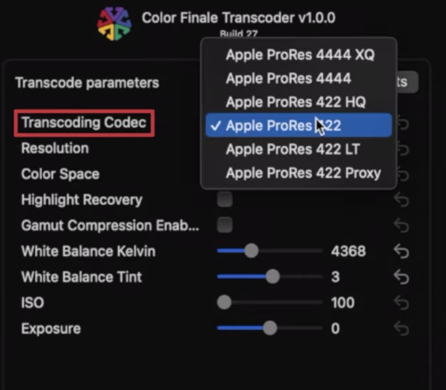 Color Finale Transcoder - Newsshooter