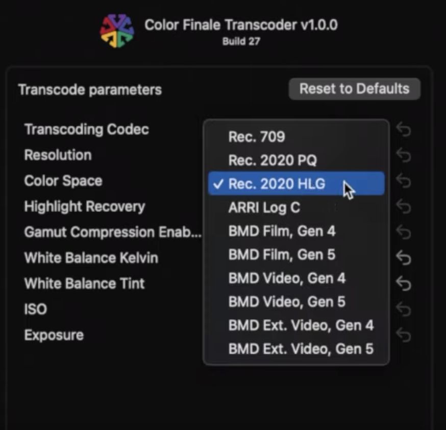 Color Finale Transcoder - Newsshooter