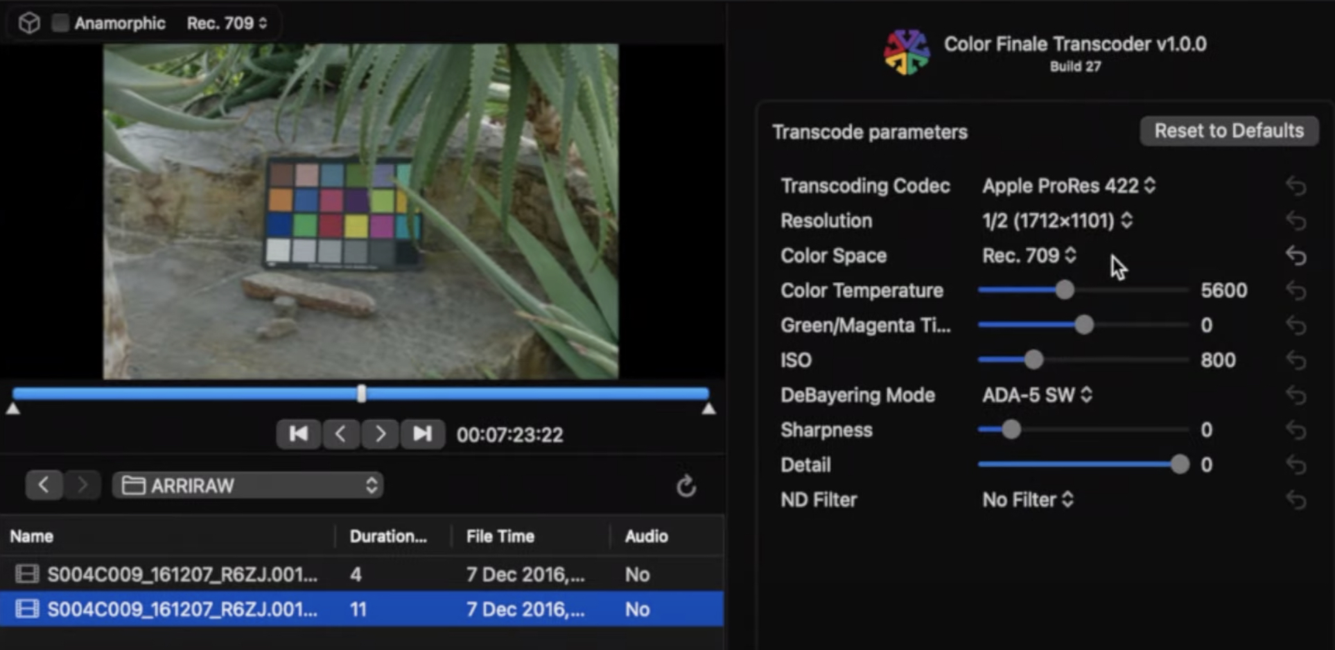 Color Finale Transcoder - Newsshooter