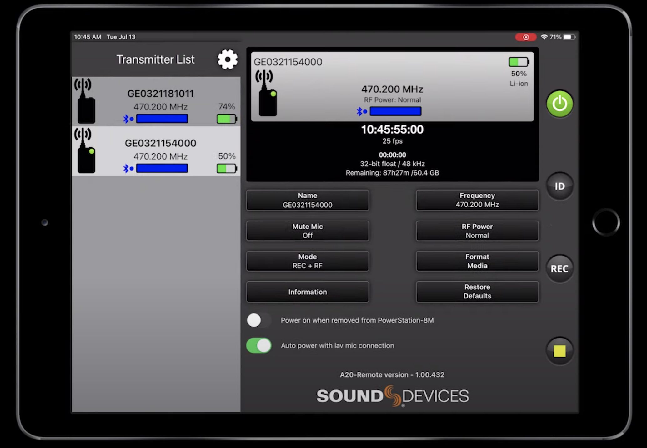 Sound Devices A20-Mini digital wireless transmitter with internal 32 ...