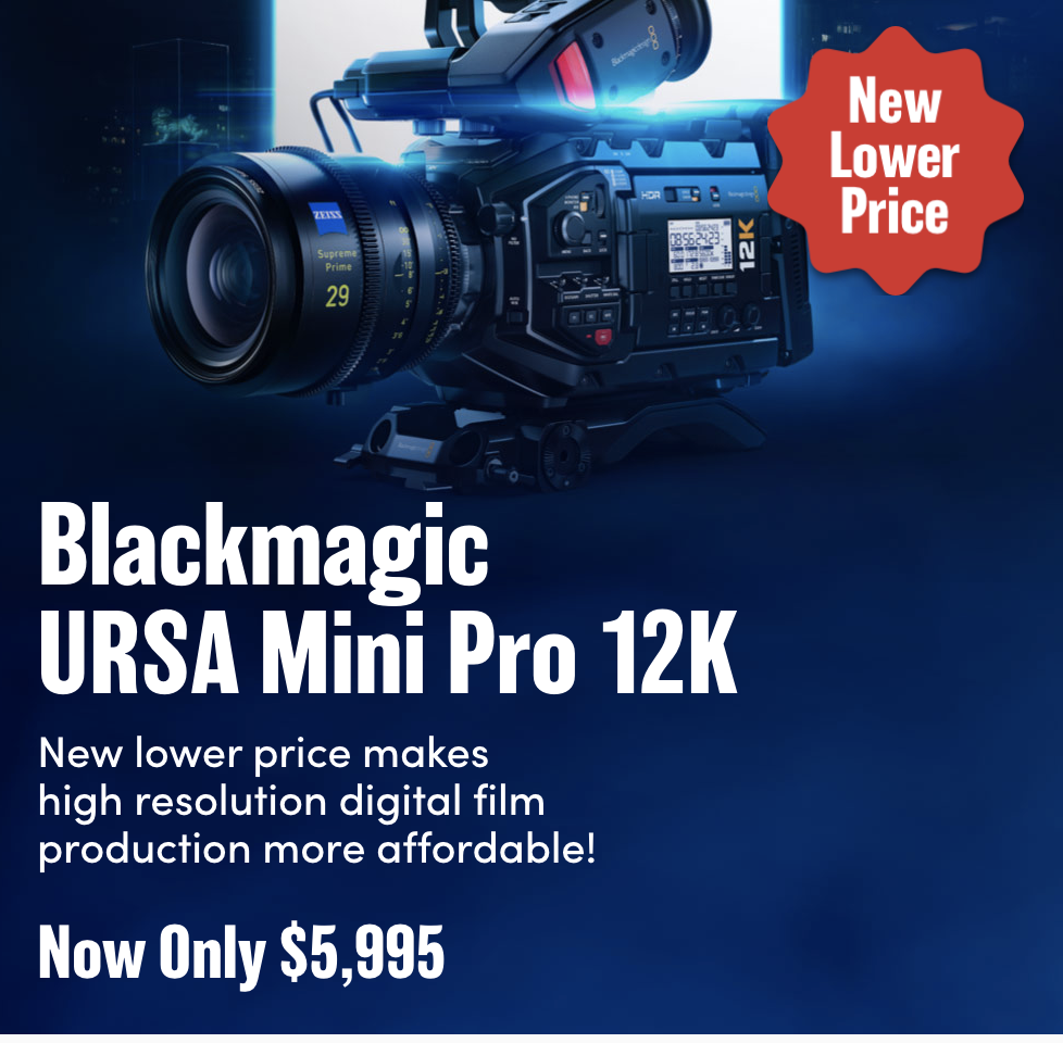 Blackmagic reduces price of URSA Mini 12K to $5,995 USD - Newsshooter