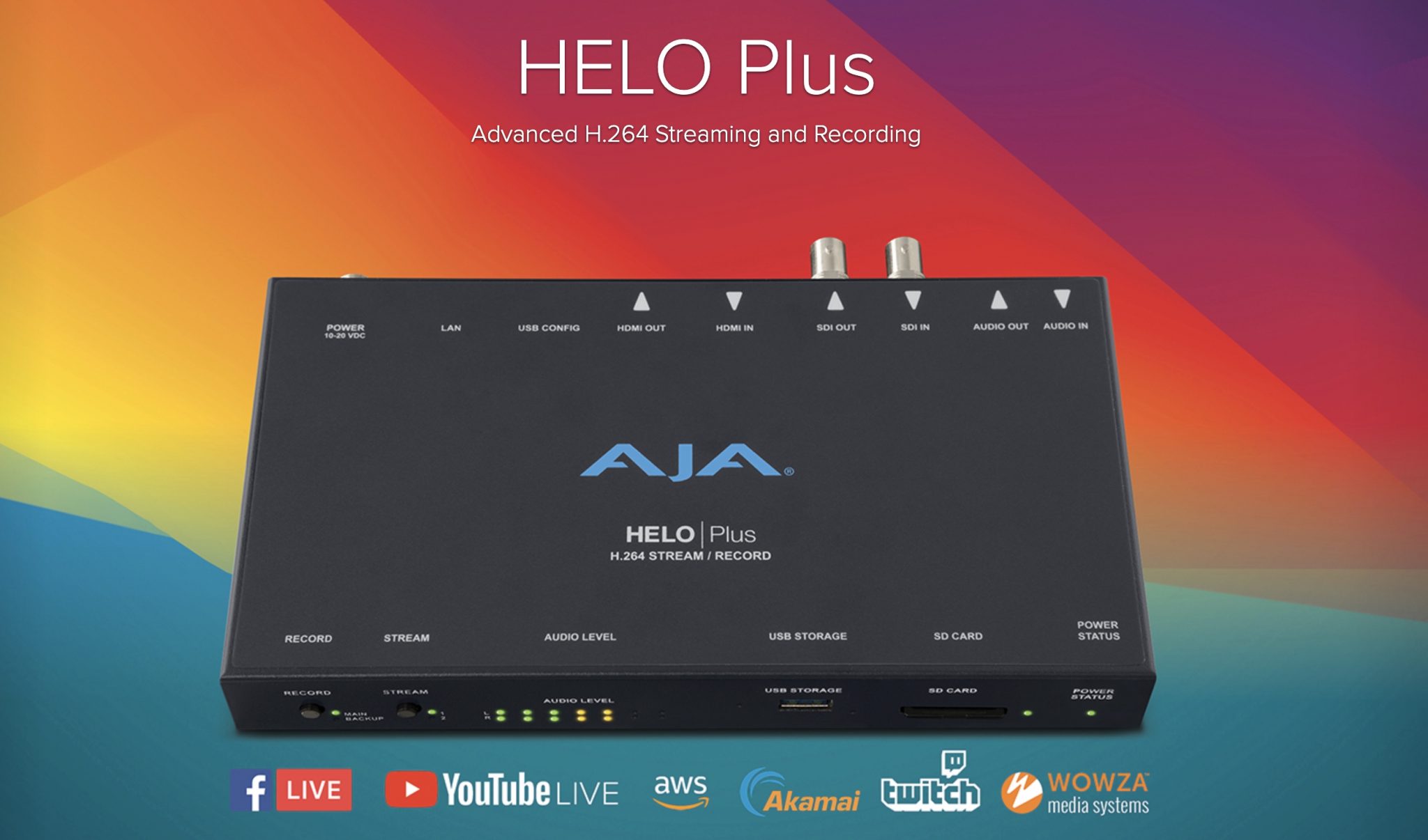 AJA HELO Plus Advanced H.264 Streamer/Recorder - Newsshooter
