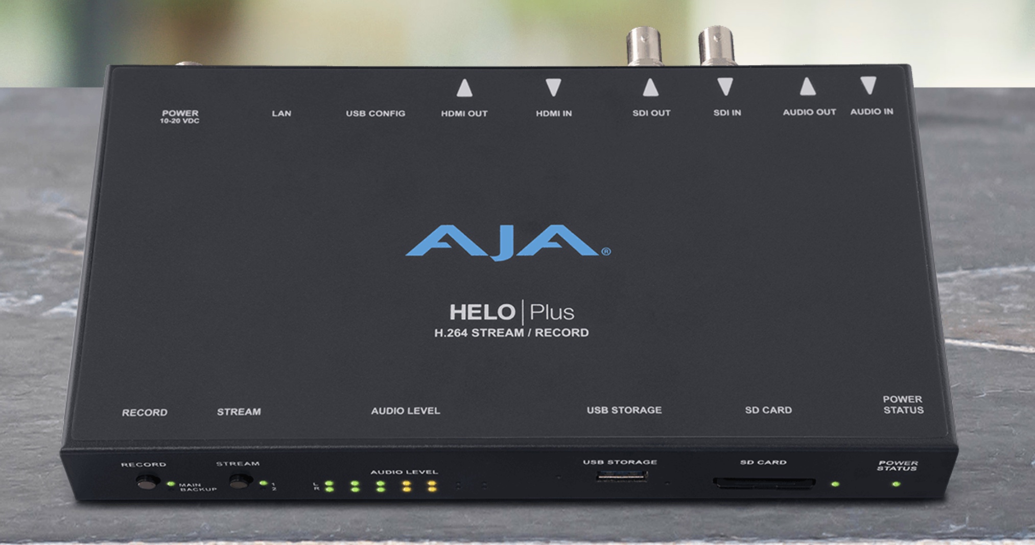 AJA HELO Plus Advanced H.264 Streamer/Recorder - Newsshooter