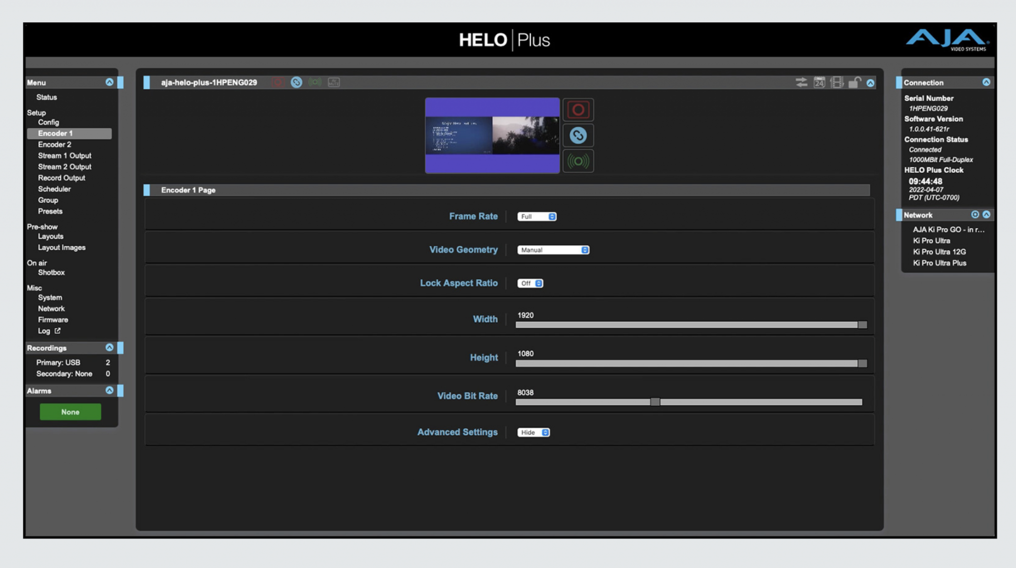 AJA HELO Plus Advanced H.264 Streamer/Recorder - Newsshooter