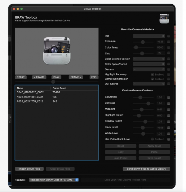 BRAW Toolbox– import BRAW files natively into Final Cut Pro with audio ...