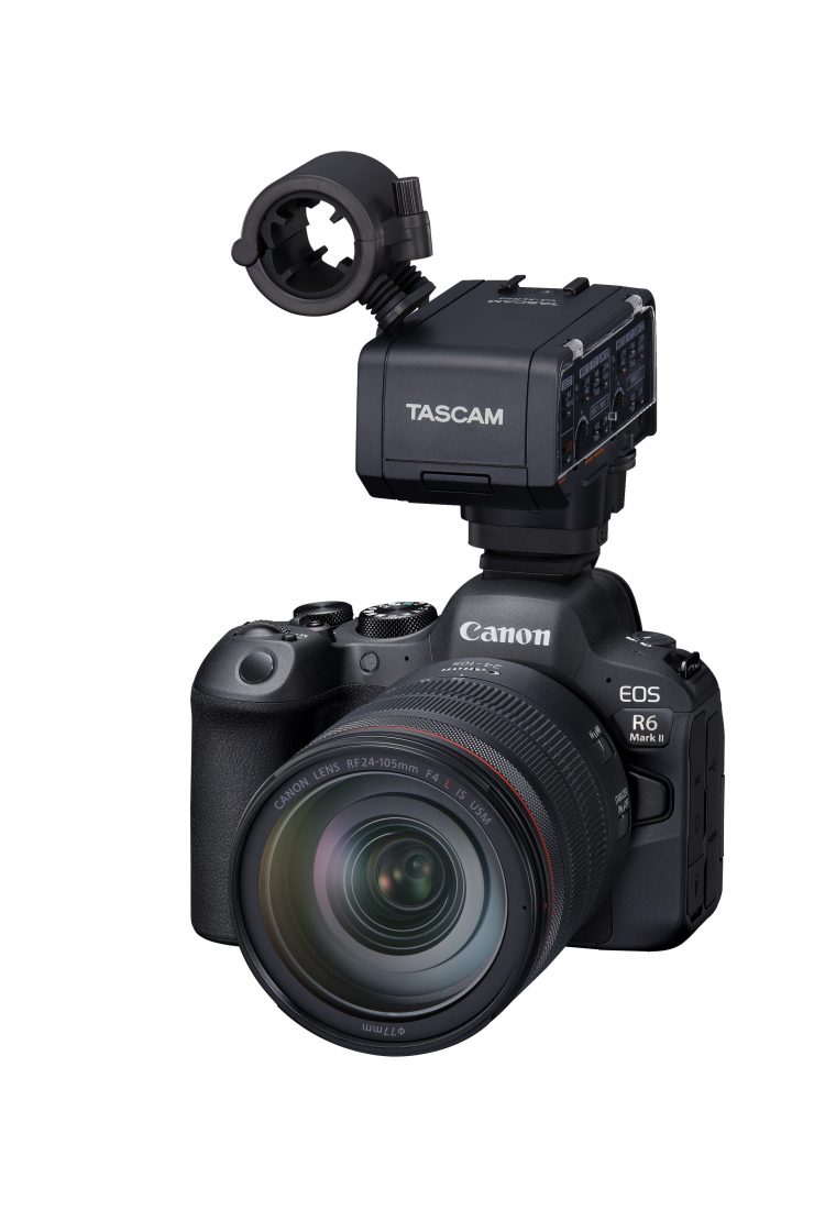 20 EOS R6 Mark II FrontSlantLeft RF24 105F4L XLR - Newsshooter