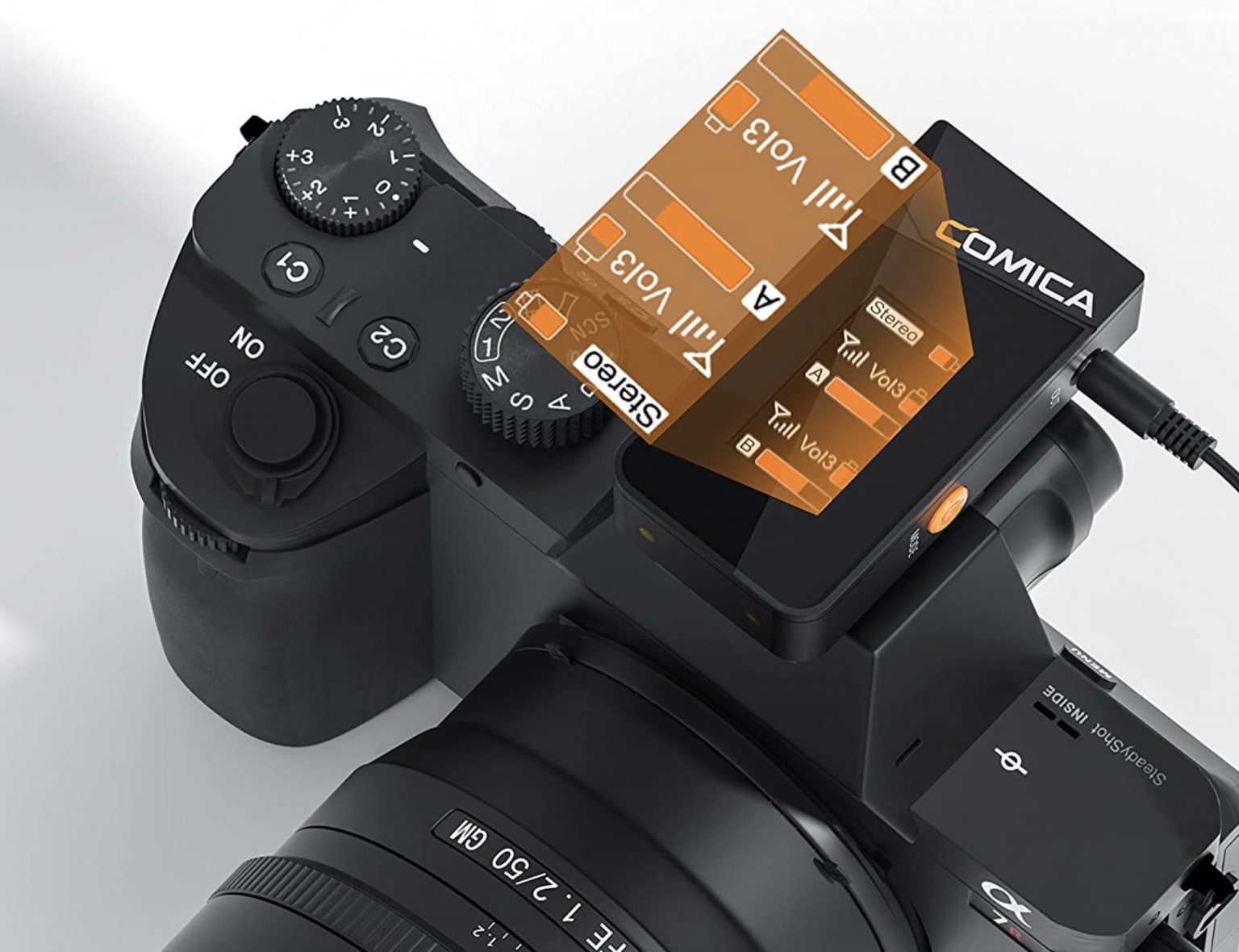 Comica Audio Vimo Series 2.4Ghz Dual Channel Mini Wireless Microphones ...