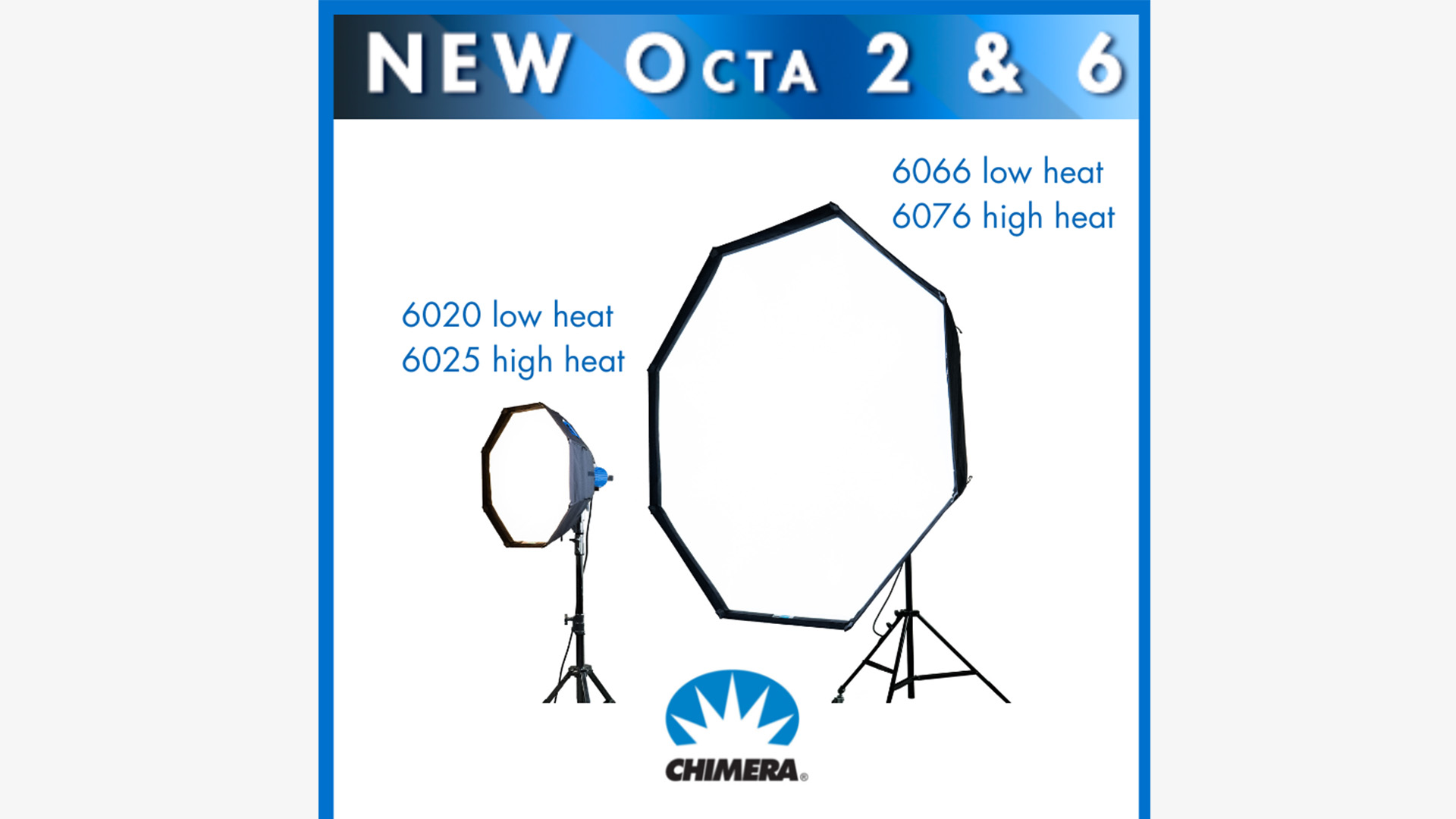 Chimera Lighting announces new 2' and 6' Octas Lightbanks - Newsshooter