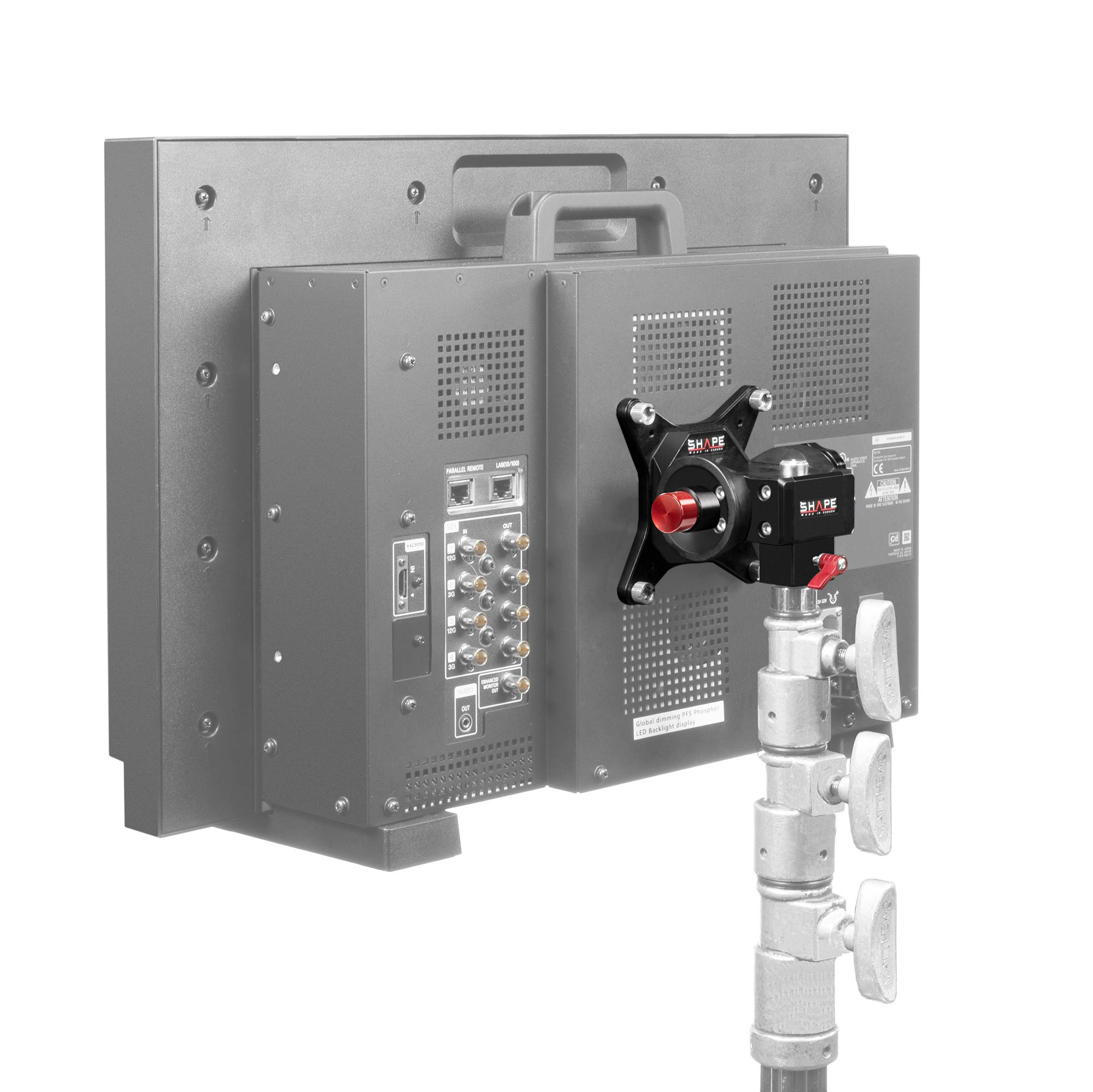 SHAPE Push Button VESA Mount For C-Stand & Baby Pin - Newsshooter