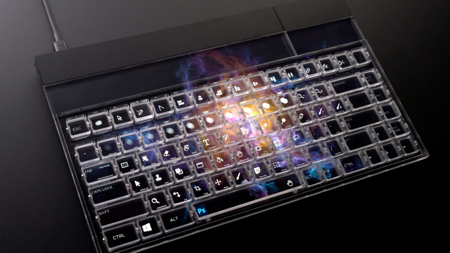 Flux Keyboard - A transparent keyboard with integrated display that ...