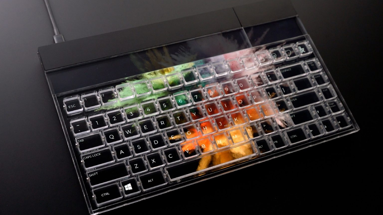 Flux Keyboard - A transparent keyboard with integrated display that ...
