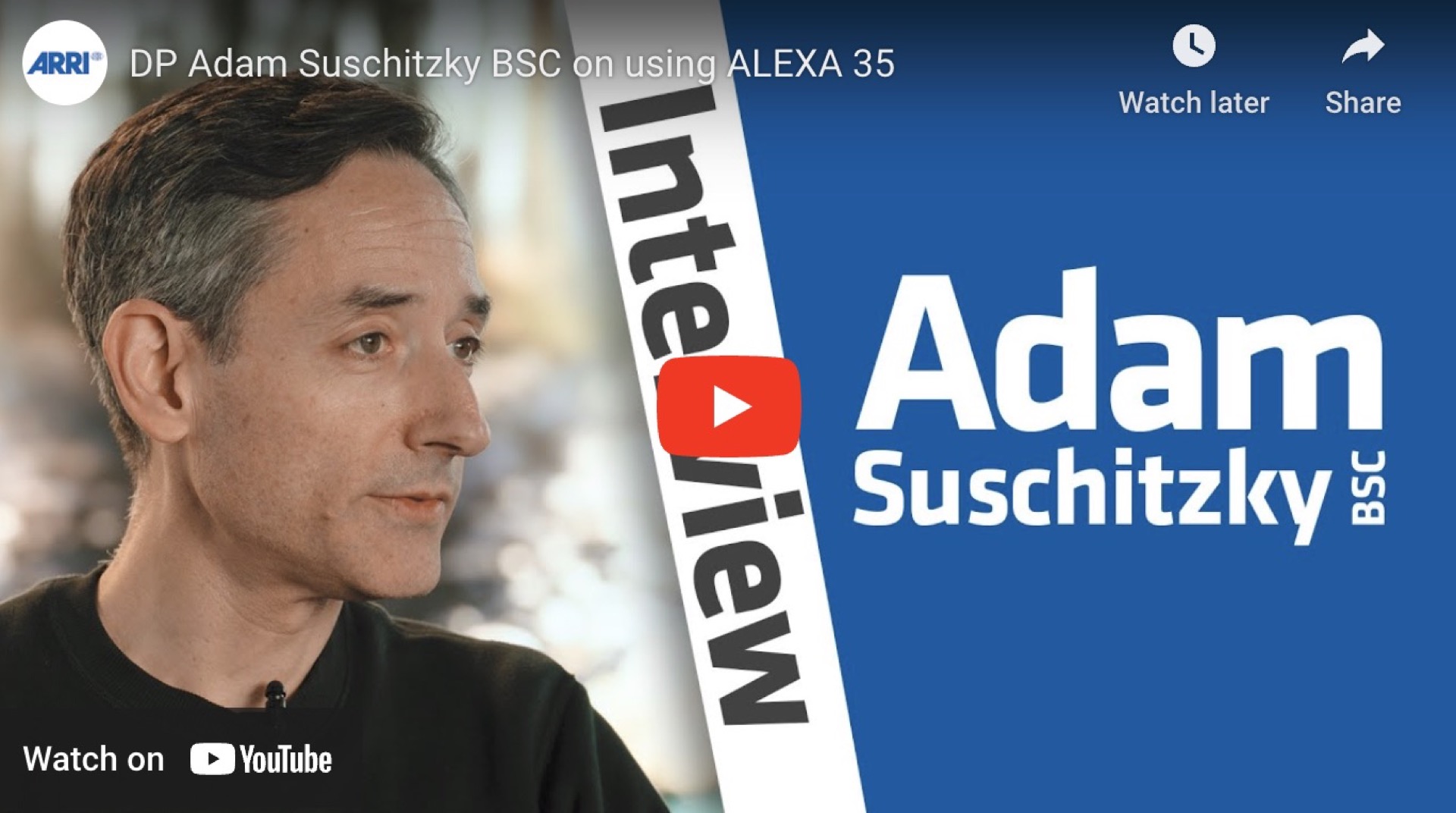 DP Adam Suschitzky BSC on using ALEXA 35 - Newsshooter