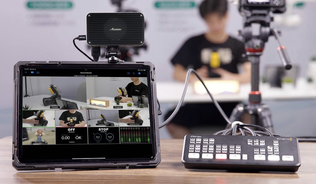 Accsoon SeeMo Pro SDI now shipping & Blackmagic Design ATEM Mini DirectorMonitor iOS app support ...