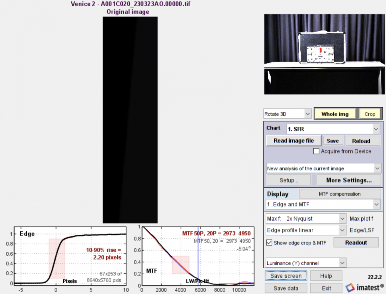 MTF Camera Comparison- How does the Achel 9x7 Digital Cinema Camera compare to high end digital ...