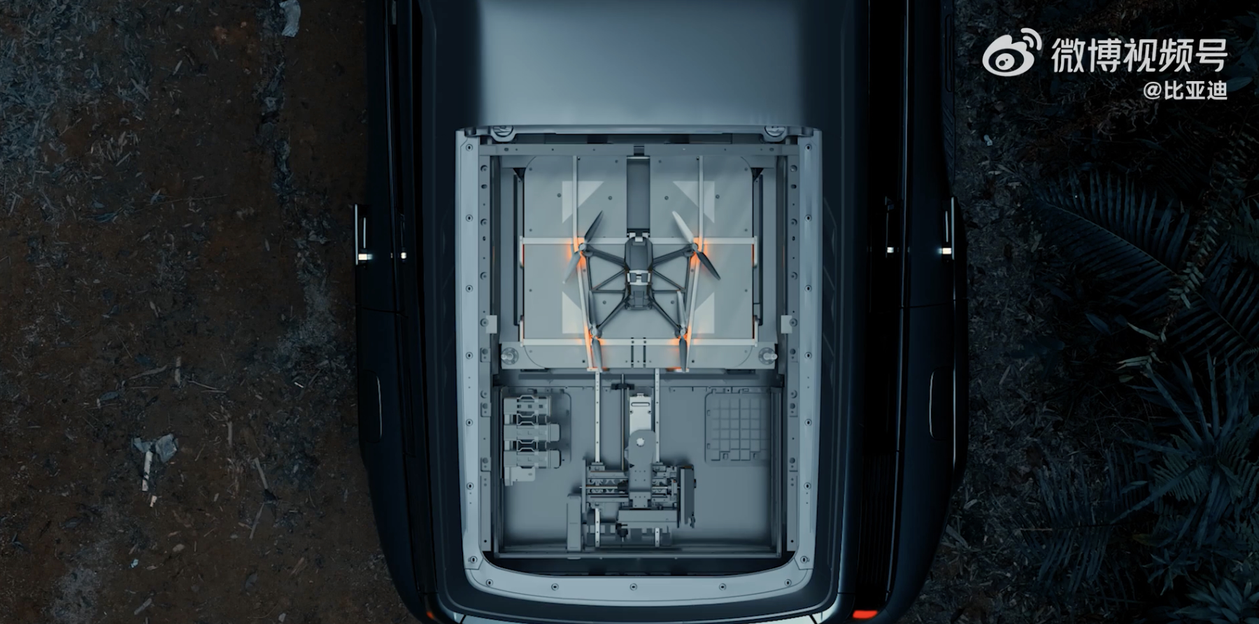 BYD YANGWANG U8 electric vehicle with integrated automotive-grade drone bay - Newsshooter