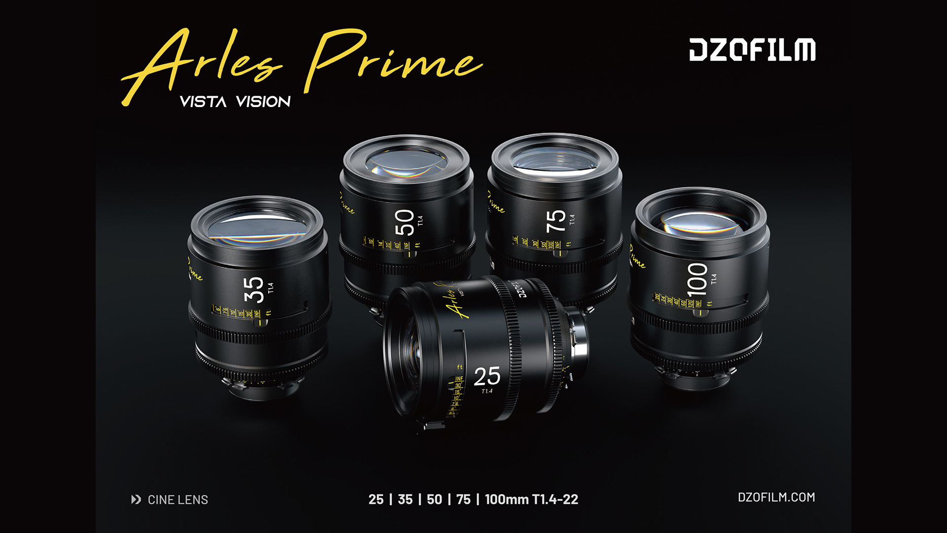 DZOFilm Arles T1.4 Vista Vision lenses are now available for purchase ...