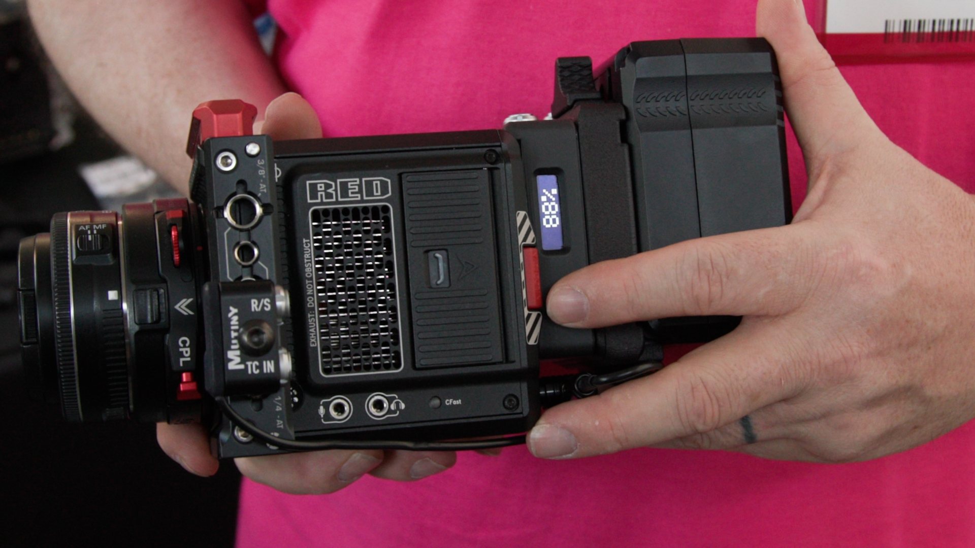 Mutiny Prototype Battery IO for Original RED Komodo - Newsshooter