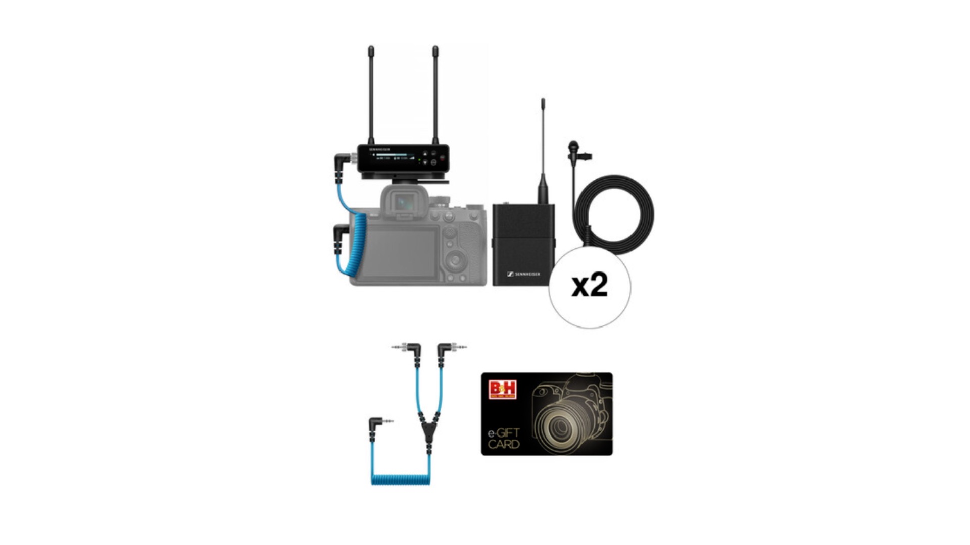 Sennheiser EW-DP ENG SET Two-Person Camera-Mount Digital Wireless ...