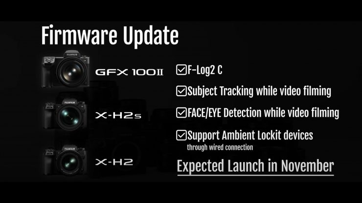 FUJIFILM to add F-LOG2 C, Ambient Lockit TC Support & Subject and Face/Eye detection to the GFX ...