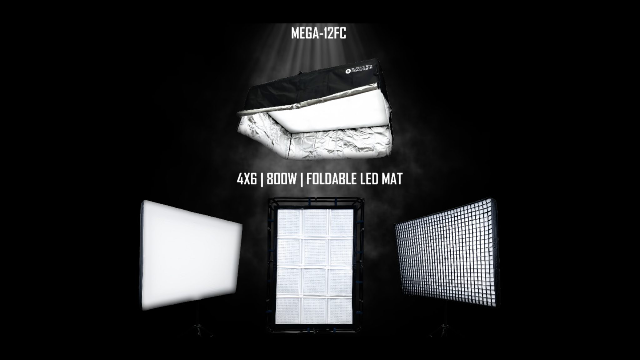 Intellytech Mega-12FC– a 4x6, 800W, RGBWW Foldable LED Mat - Newsshooter