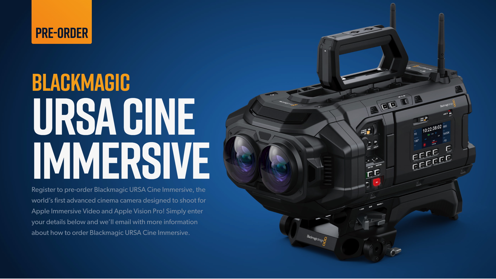 Blackmagic URSA Cine Immersive now available to order - Newsshooter