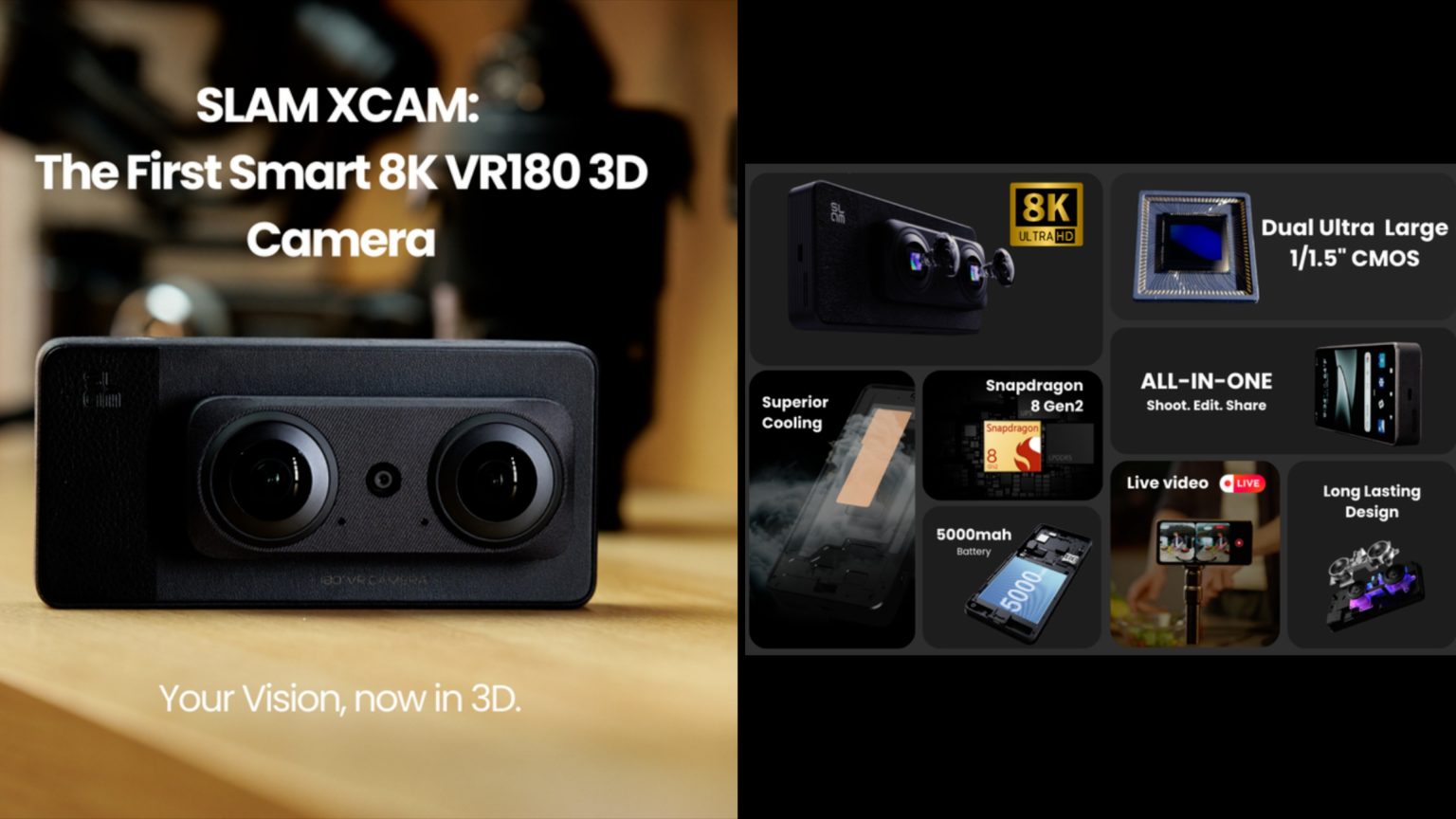 SLAM XCAM 8K VR180 3D Camera - Newsshooter