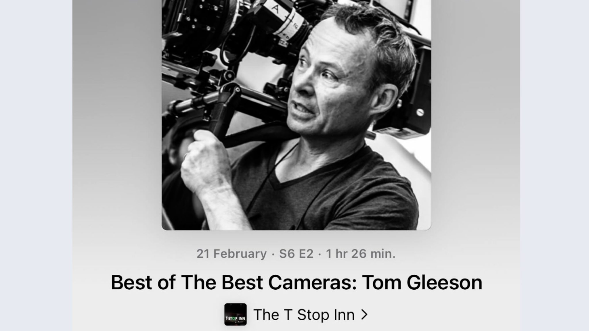 T-Stop Inn Podcast– Best of the Best Cameras with Tom Gleeson ACS ...