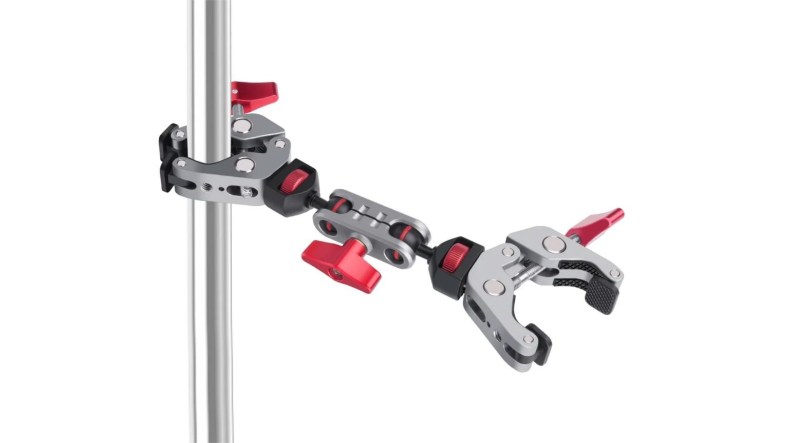 CAME-TV Detachable Double Clamp Mount Kit with Dual 360° Ball Heads ...