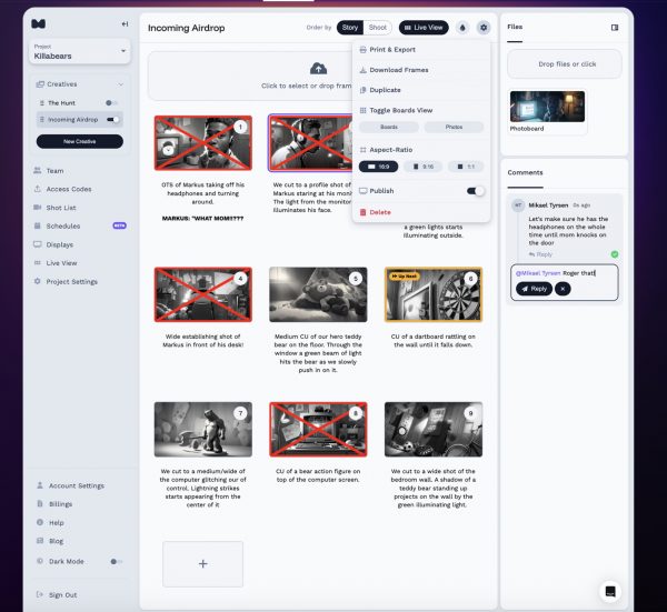 Martini Digital Storyboard Platform First Look at IBC 2025 - Newsshooter