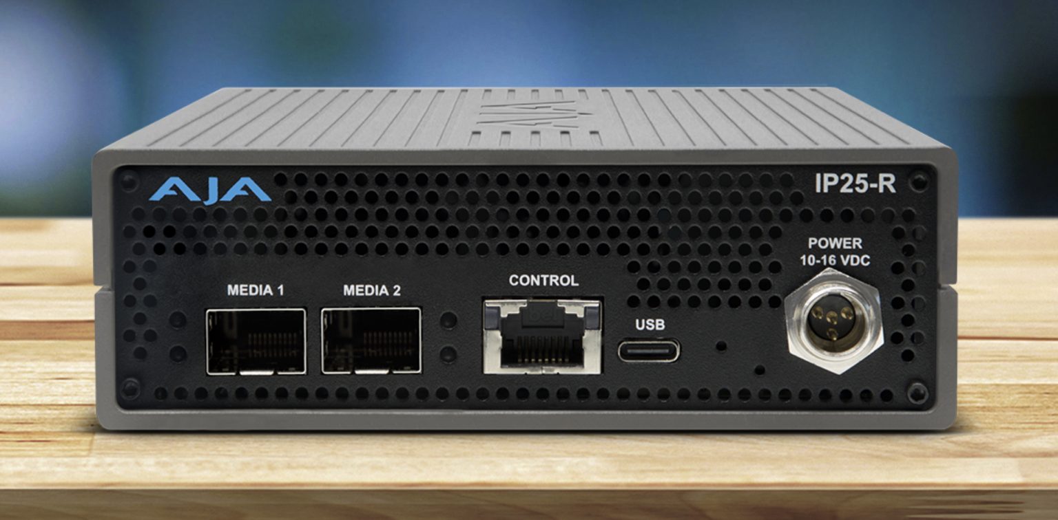AJA IP25-R– high-performance 4K SMPTE ST 2110 to 12G-SDI/HDMI Mini ...