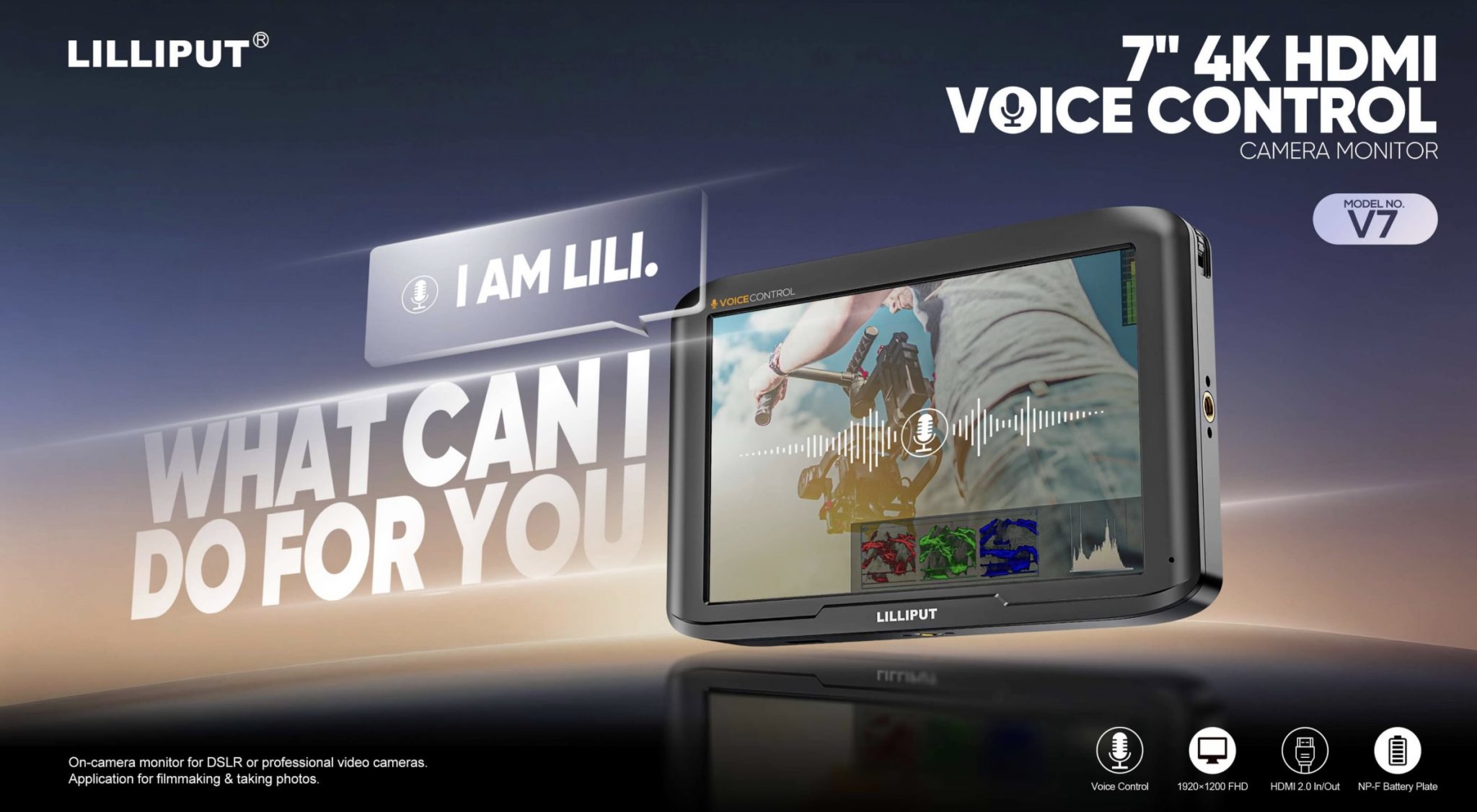 LILLIPUT 7" Voice Control On-camera Monitor - V7 - Newsshooter